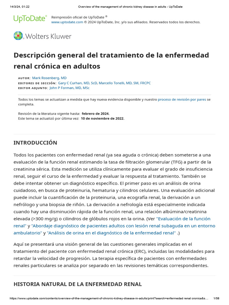 INTRODUCCION 5- CLASIFICACION KDIGO | PDF | Enfermedad renal crónica ...