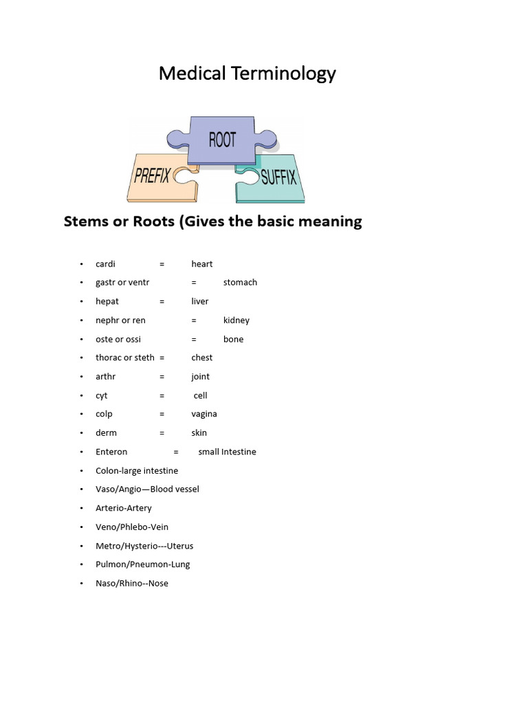 Medical Terminology PDF | PDF | Clinical Medicine | Diseases And Disorders