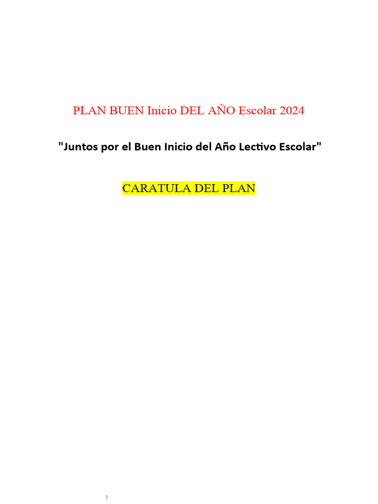 Plan Biae 2024-I.e 22273 Chavin | PDF | Educación primaria | Salón de clases