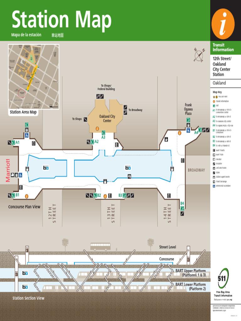 BART Oakland 12th Street Station Map 3 | PDF | Transport