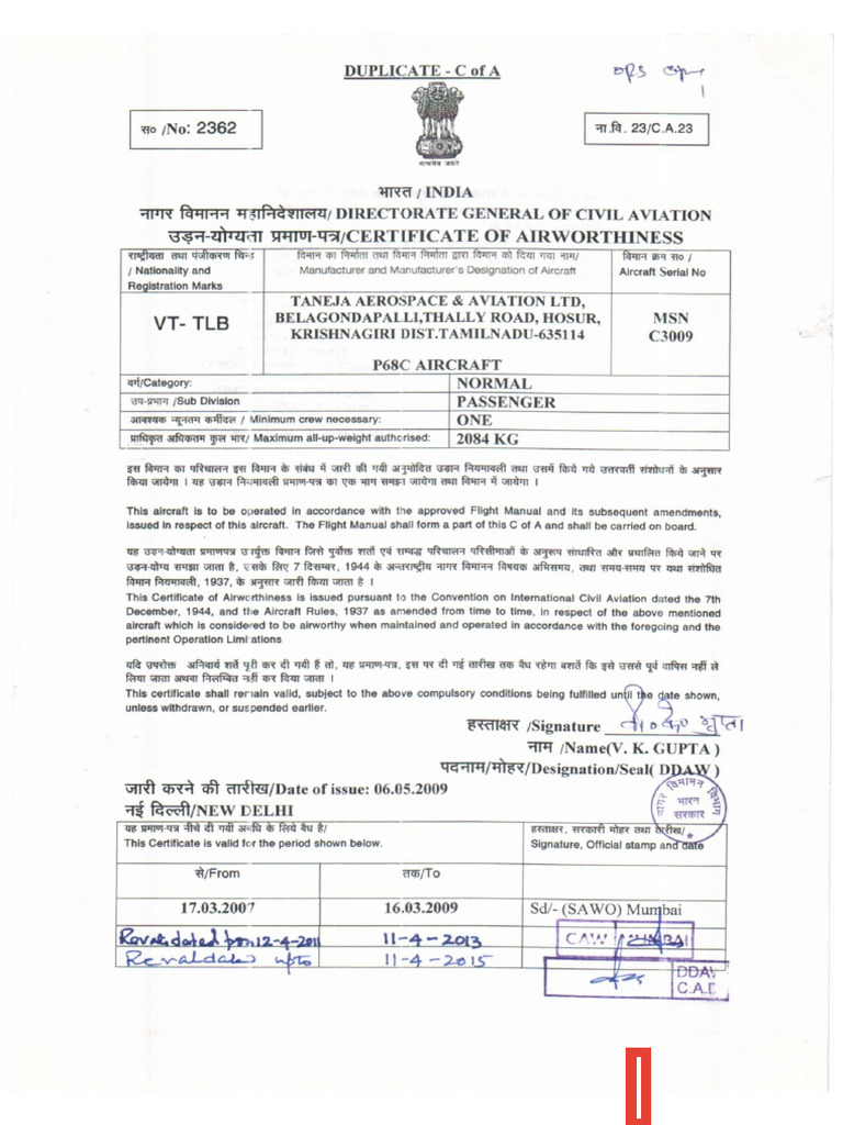 Aircraft Approved Documents | PDF | Transport | Aerospace Engineering