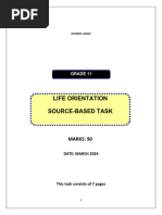 Life Orientation Grade 10 Term 3 Project 2025 Memo | PDF | Adolescence ...