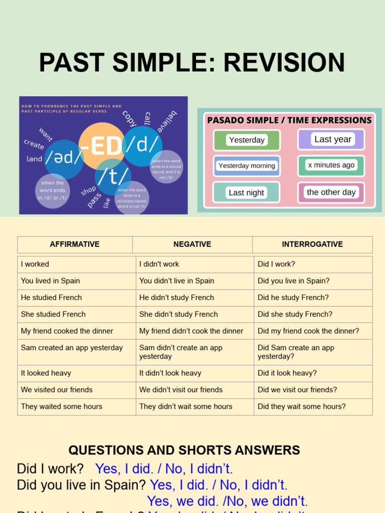 PAST SIMPLE (1) | PDF