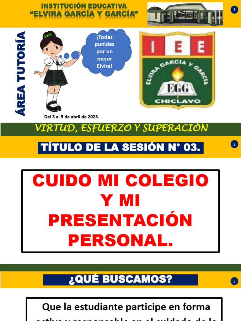 Sesión 03 Cuido Mobiliario y Mi Aspecto Personal - 1.-1 | PDF ...