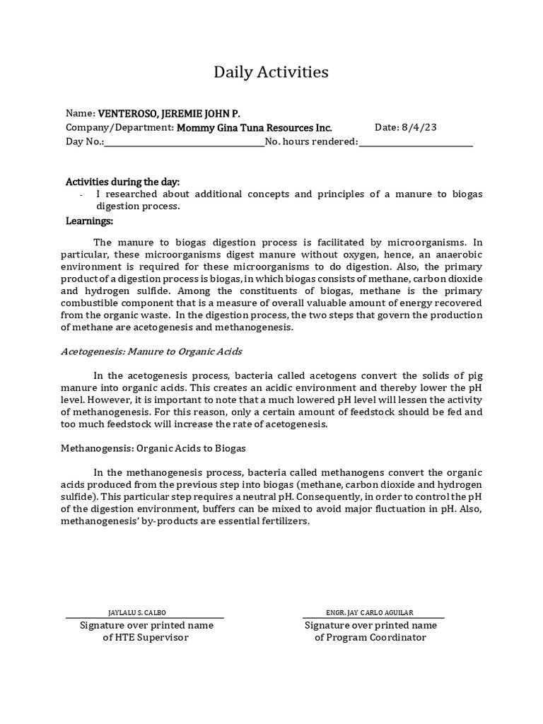 Daily Journal (August 4) | PDF | Science & Mathematics