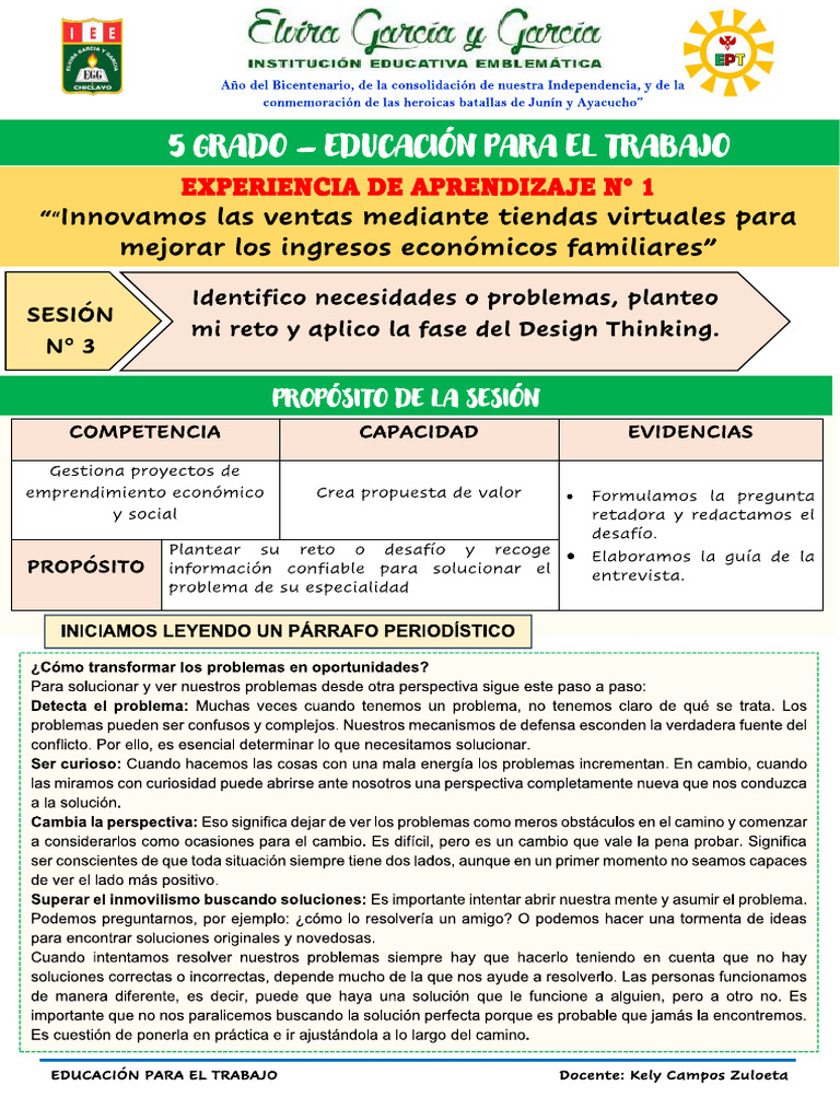 Ficha 3 - EPT - 5to | PDF