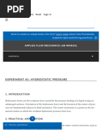 Hydrostatic Pressure Experiment Overview | PDF | Pressure | Force