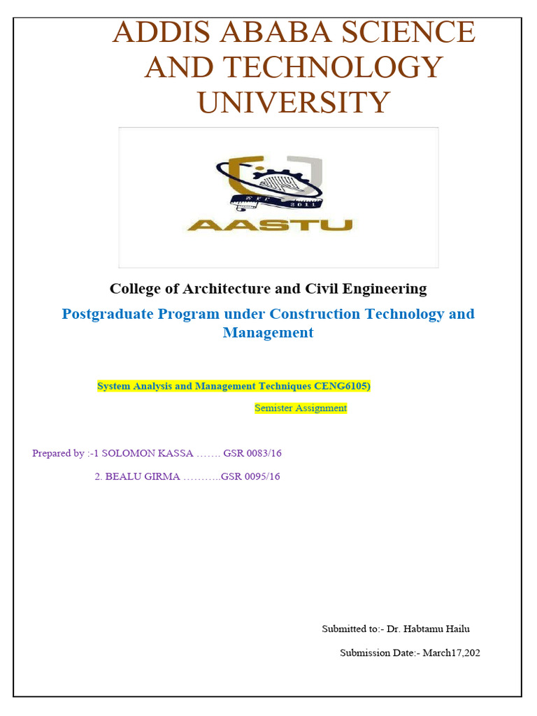 G-2 System Analysis Assignment PDF | PDF | Mathematical Optimization | Project Management