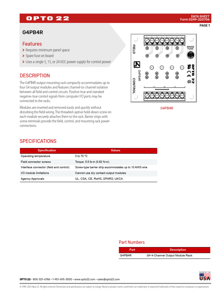 0249 G4 Dig 4 CH Outputs Data Sheet | PDF | Computing | Computer Science
