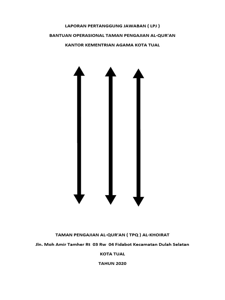 Contoh LPJ Bantuan Operasional Tpa | PDF