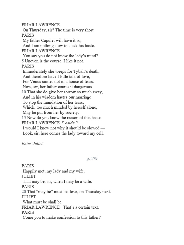 Romeo and Juliet Act 4 Scene 1 | PDF | Characters In Romeo And Juliet
