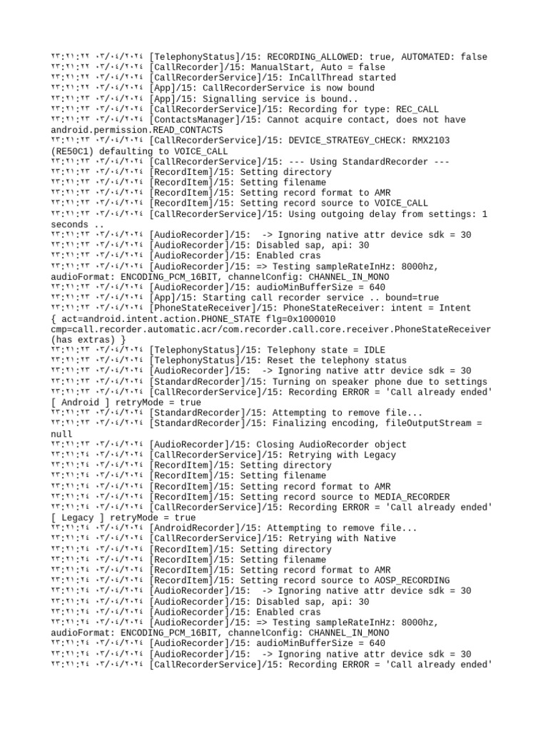 CallRecord Log | PDF | Telecommunications | Computer Science