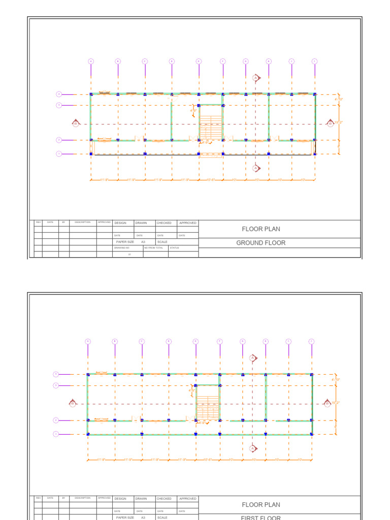 Building Floor Plans & Elevations | PDF | Civil Engineering | Drawing