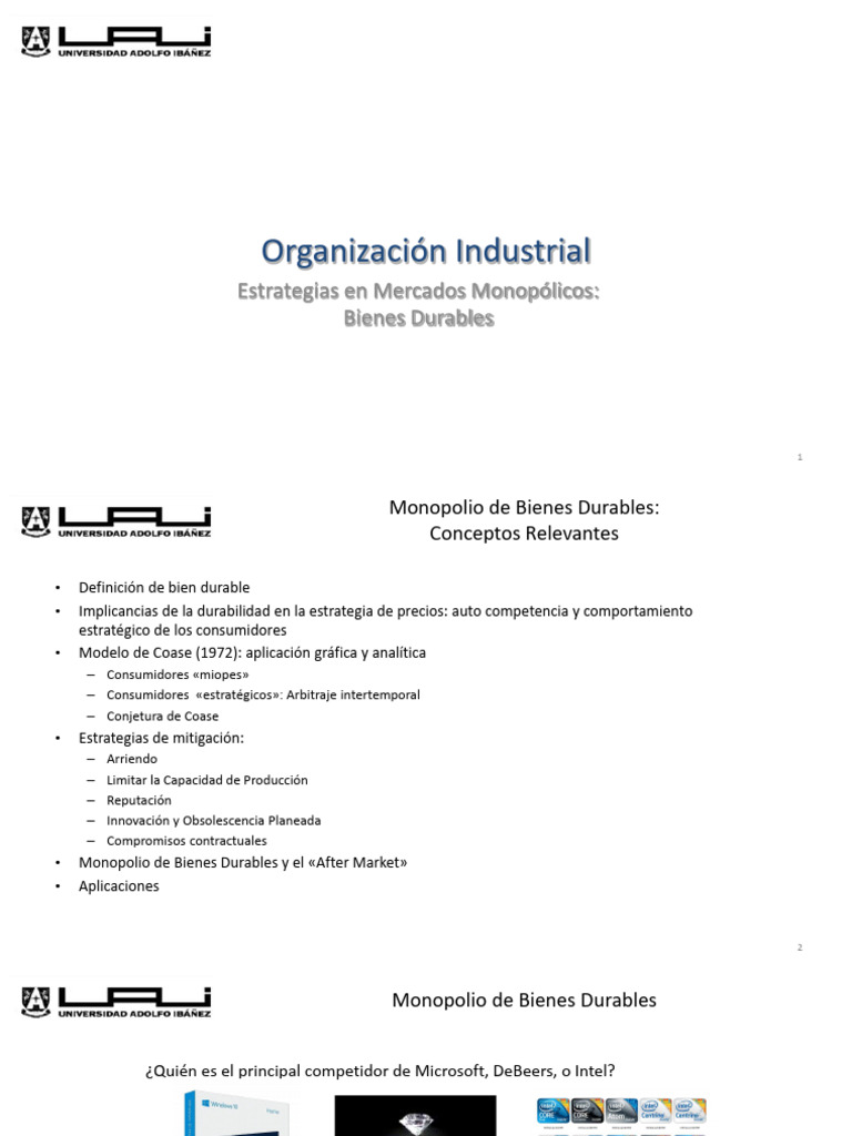 T1.3-Clases Monopolio Bienes Durables | PDF | Monopolio | Economias