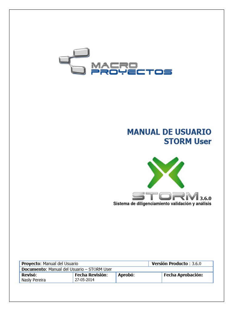 Manual STORM User 3.7.1 | PDF | Ventana (informática) | Archivo de computadora