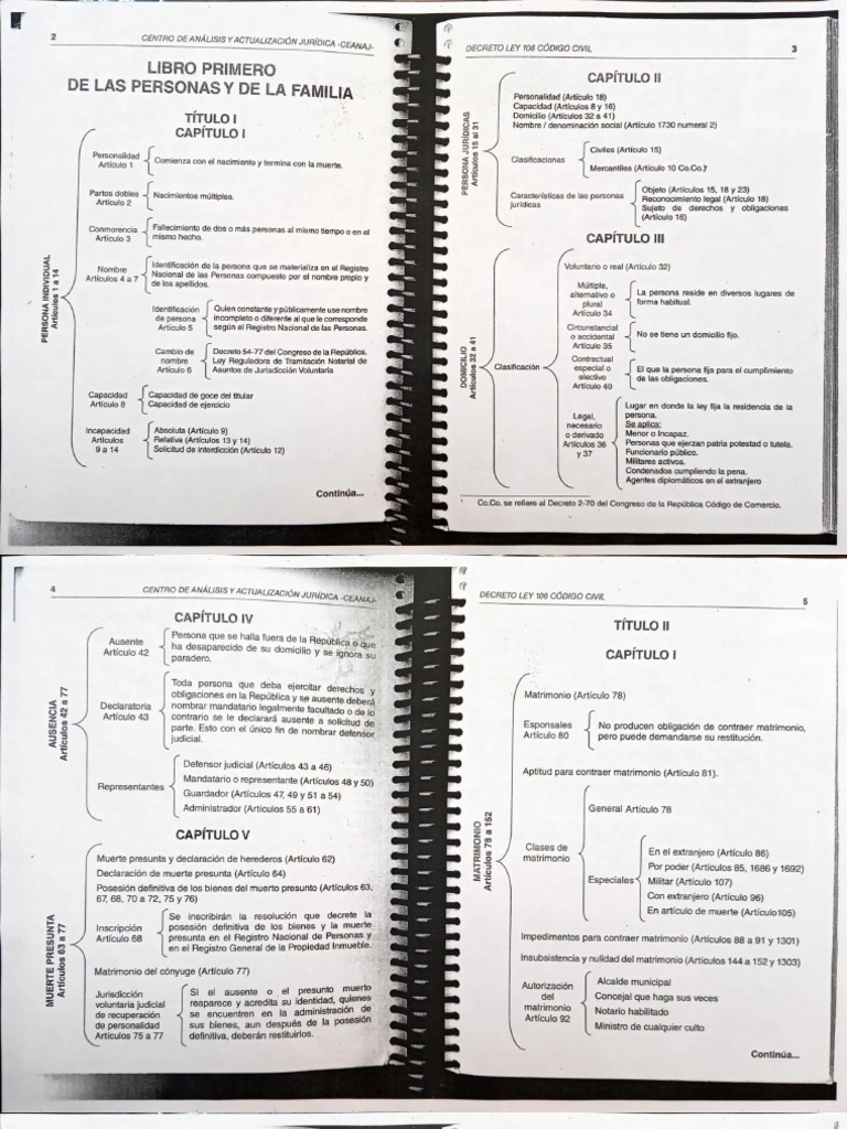 Libro Primero Código Civil Mapas | PDF