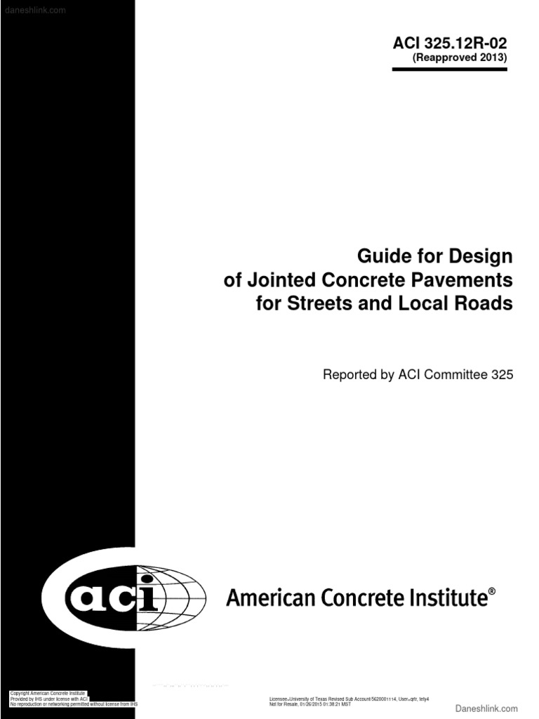 نسخة من 325.12R-02 Guide for Design of Jointed Concrete Pavements for ...