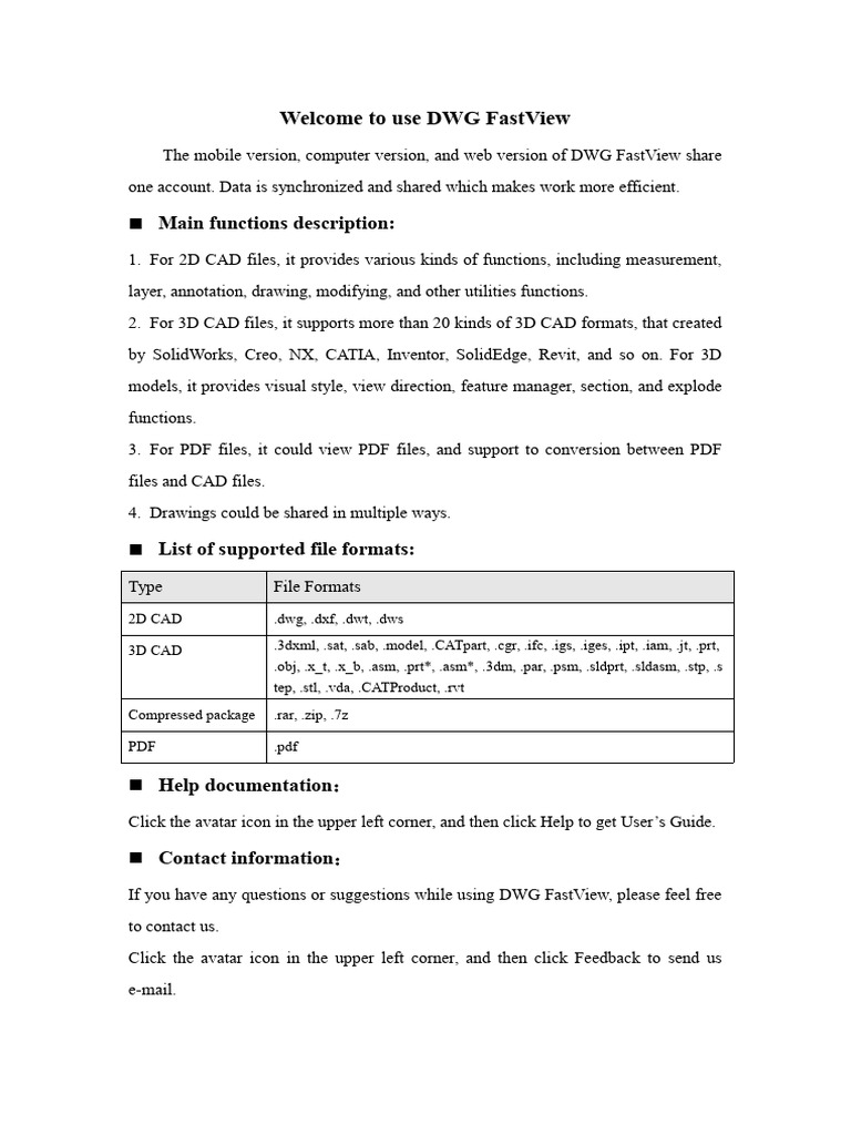 Operation Guide For DWG FastView | PDF | Technology & Engineering
