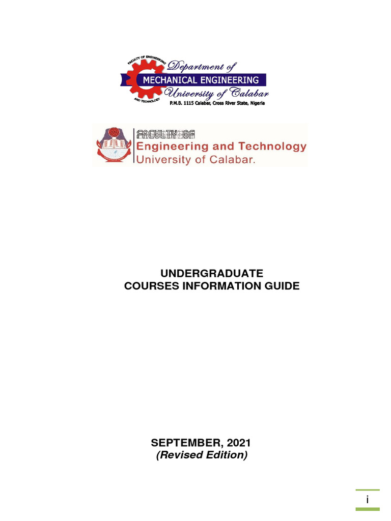 Mee Departmental Handbook 2021 Review | PDF | Course Credit ...