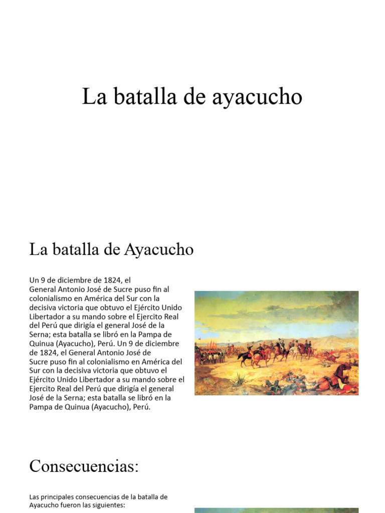 La Batalla de Ayacucho | PDF | Historia