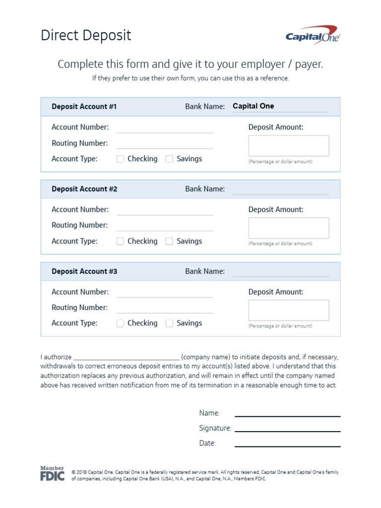 Direct Deposit Form | PDF