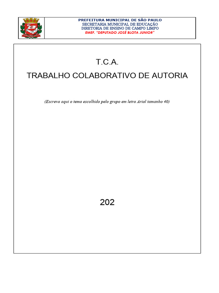 Modelo TCA 2 | PDF | São Paulo