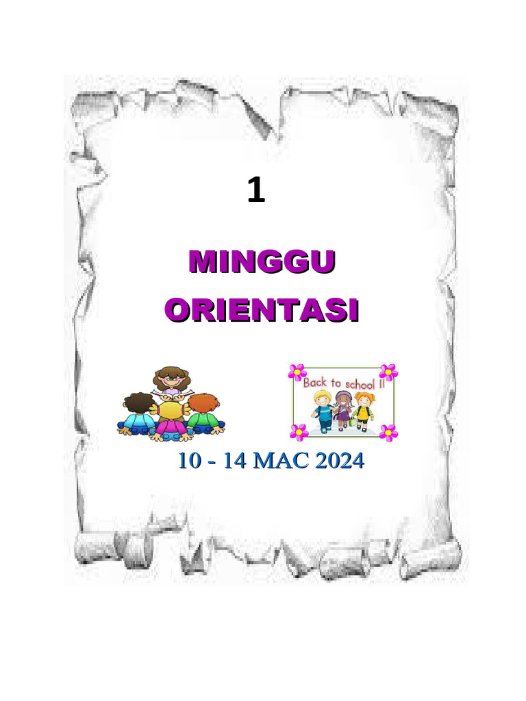 RPH 1 2018 Minggu Orientasi | PDF