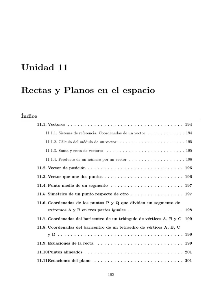 Rectas y Planos en El Espacio | PDF | Vector Euclidiano | Sistema coordinado