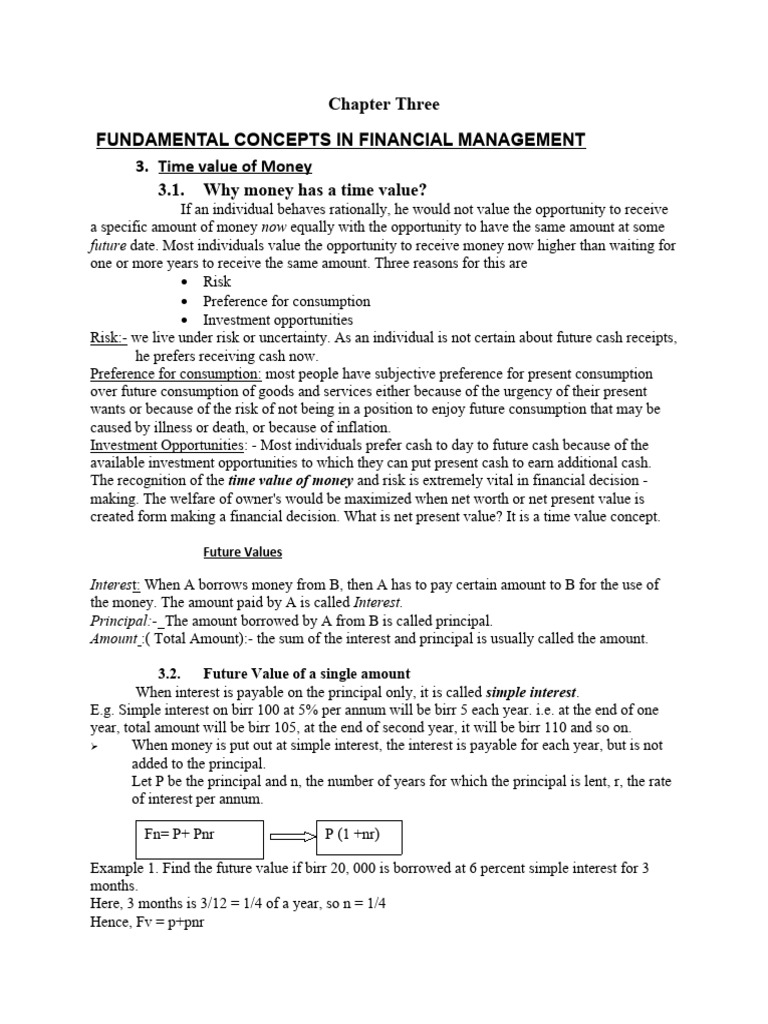 FM I Chapter 3 | PDF | Present Value | Interest
