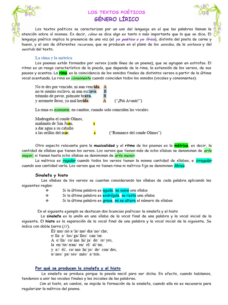 Los Textos Poéticos | PDF | Poesía | Rima