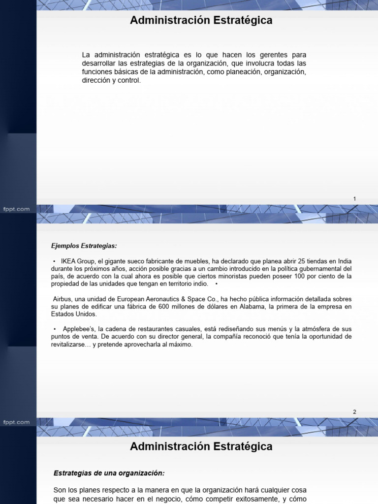Administracion Estrategica | PDF | Gestión estratégica | Análisis FODA