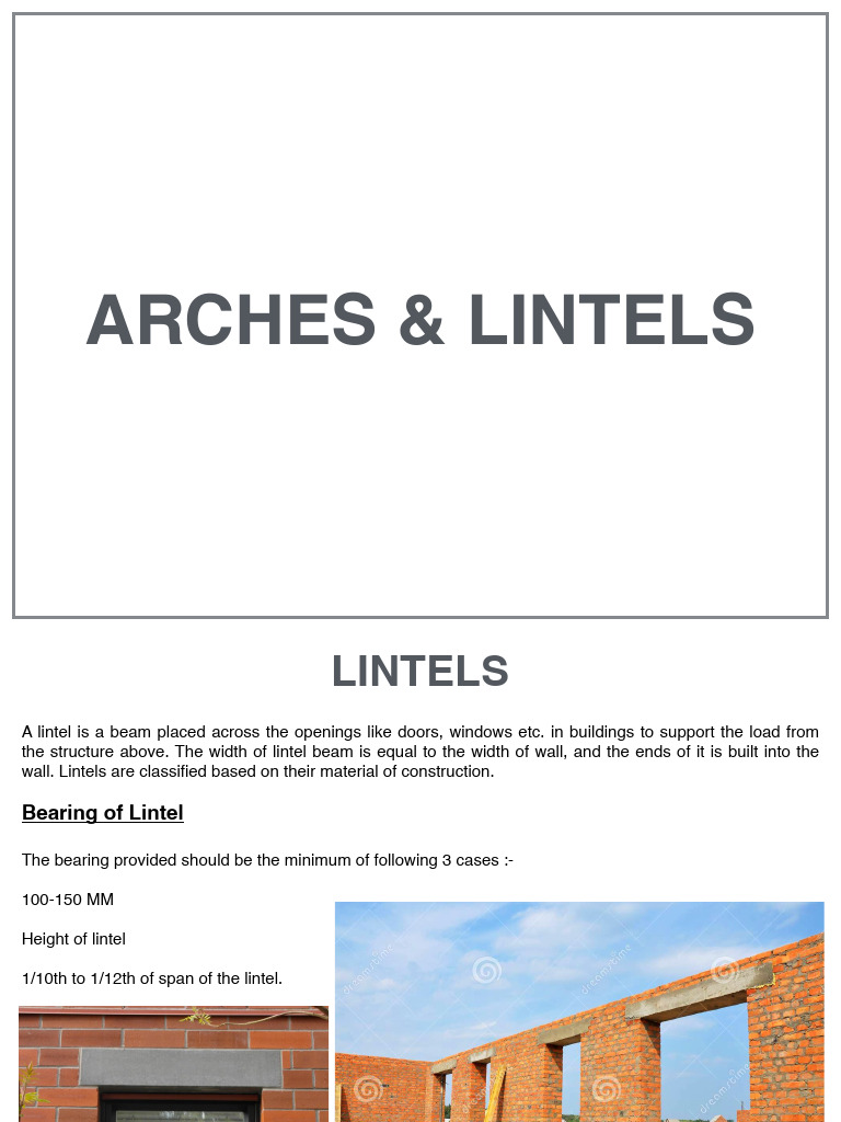 Arches & Lintels | Download Free PDF | Brick | Architectural Design
