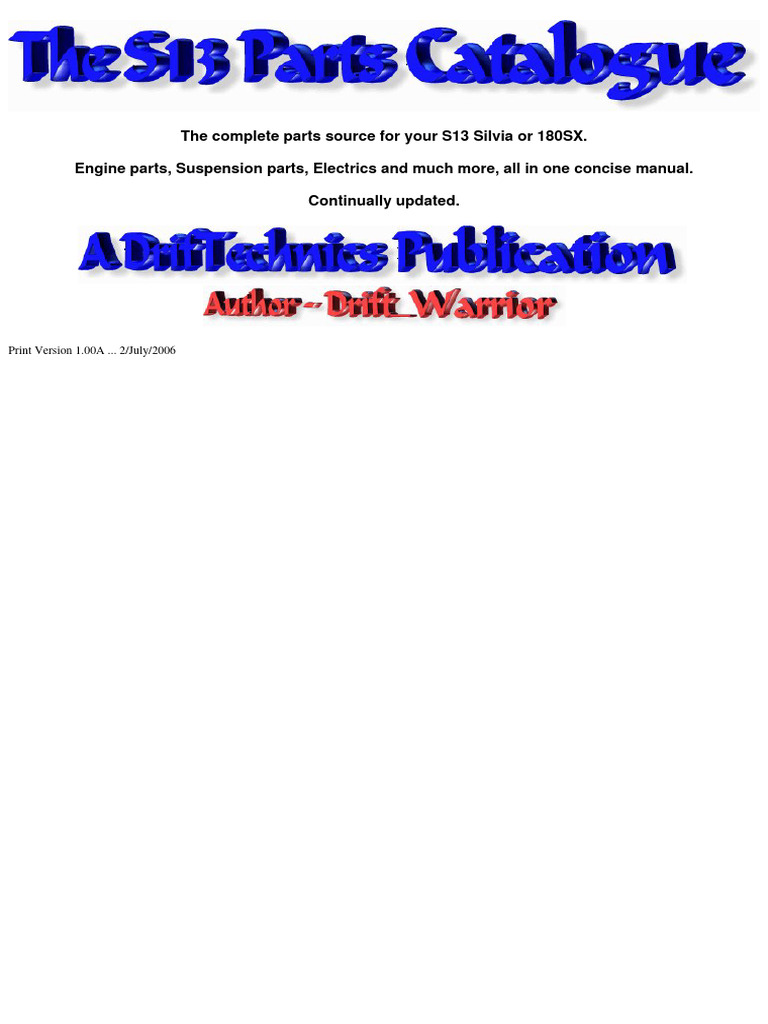 s13 Parts | PDF | Clutch | Engines