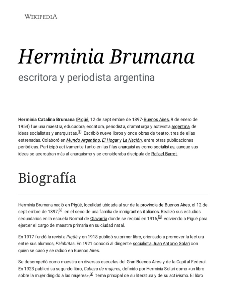 Herminia Brumana - Wikipedia, la enciclopedia libre | PDF