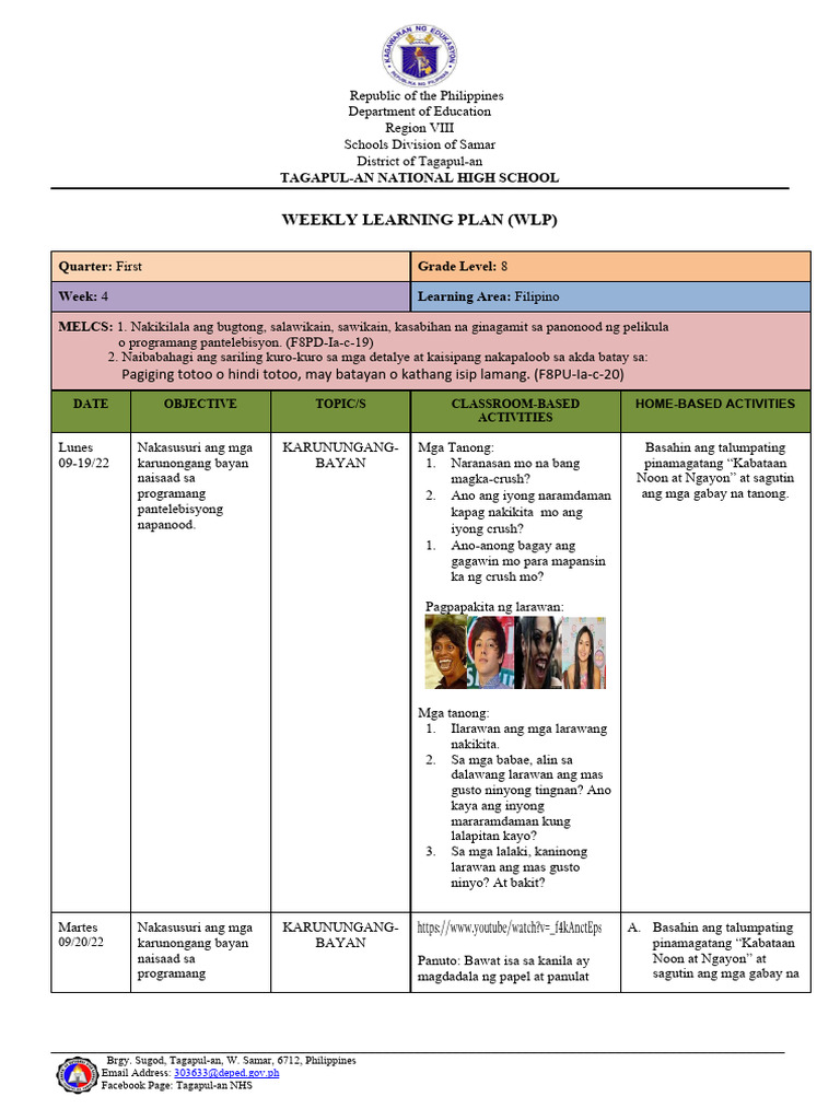 Filipino 8-Q1-W4 | PDF