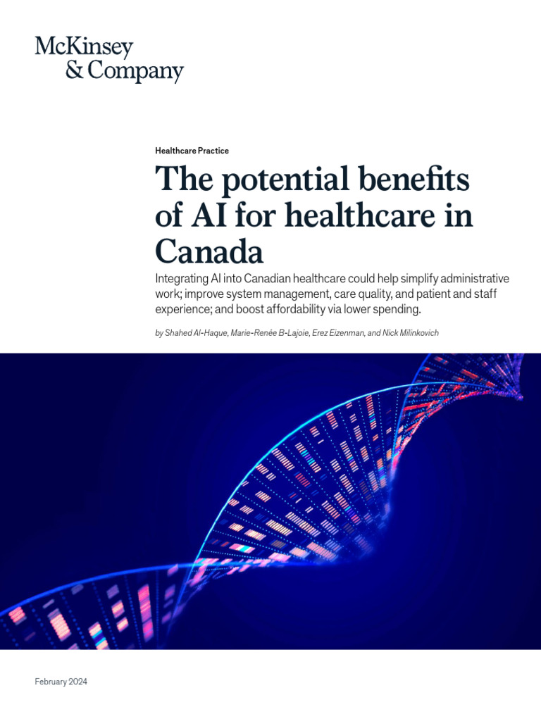 The Potential Benefits of Ai For Healthcare in Canada VF | PDF ...