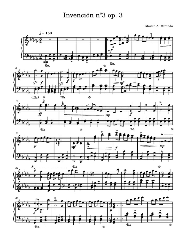 Invención Nº3 Op. 3 | PDF