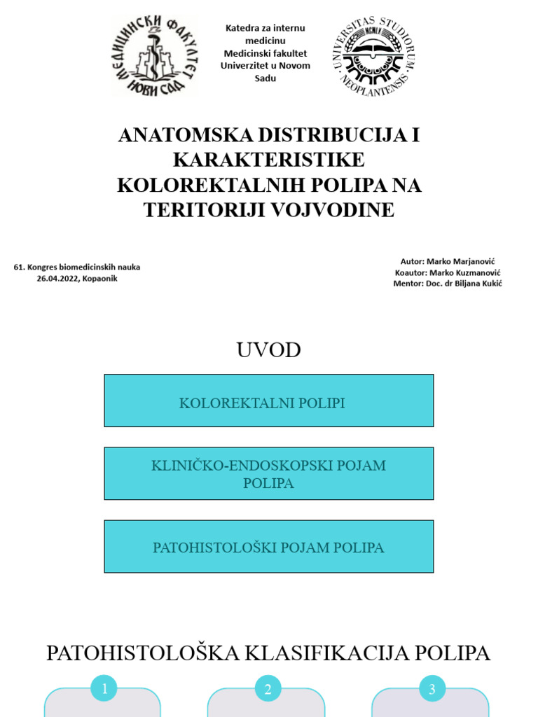 Prezentacija Kolorektalni Polipi | PDF
