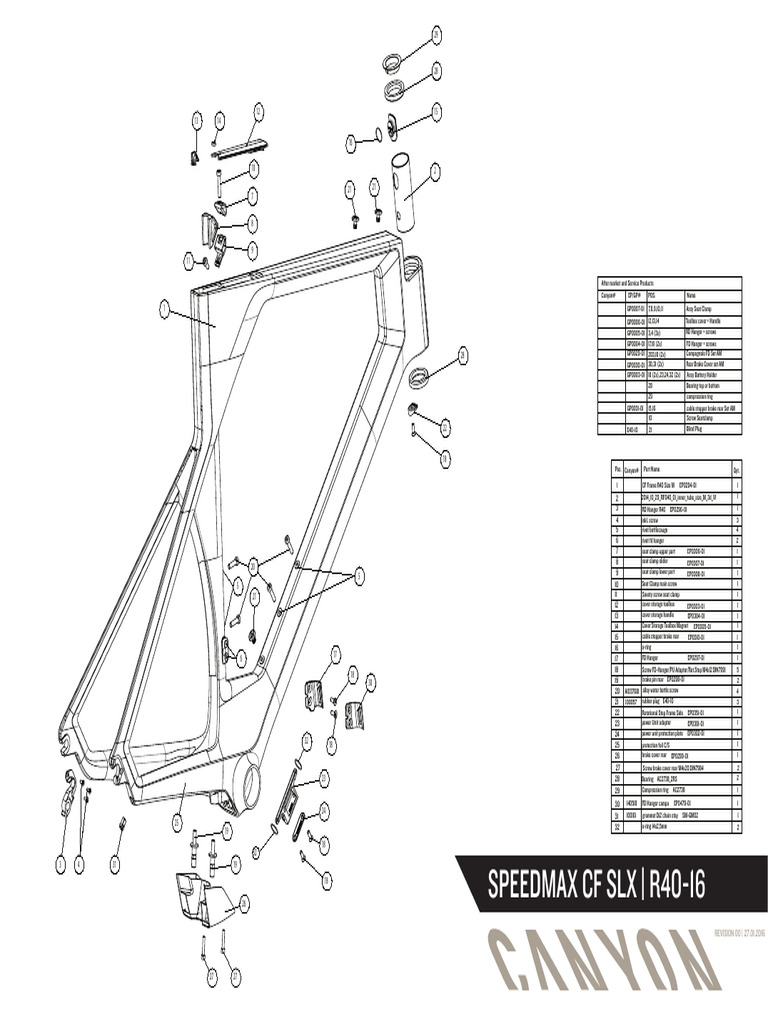Speedmax CF SLX R40-16 BOM Ts All | PDF | Screw