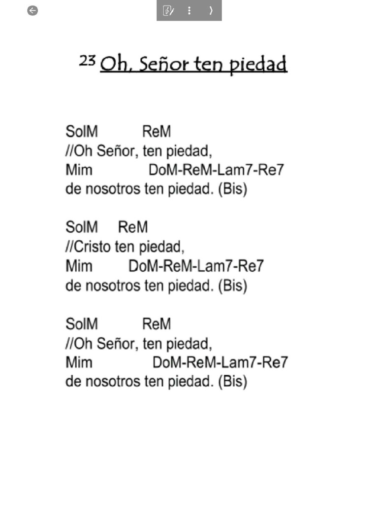 Oh, Señor Ten Piedad | PDF