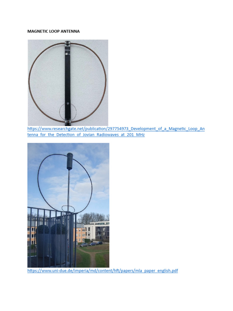 Magnetic Loop Antenna Design Guide | PDF | Science & Mathematics ...
