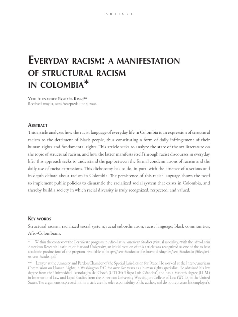 Racismo Páginas 2 | PDF | Racism | Discrimination & Race Relations