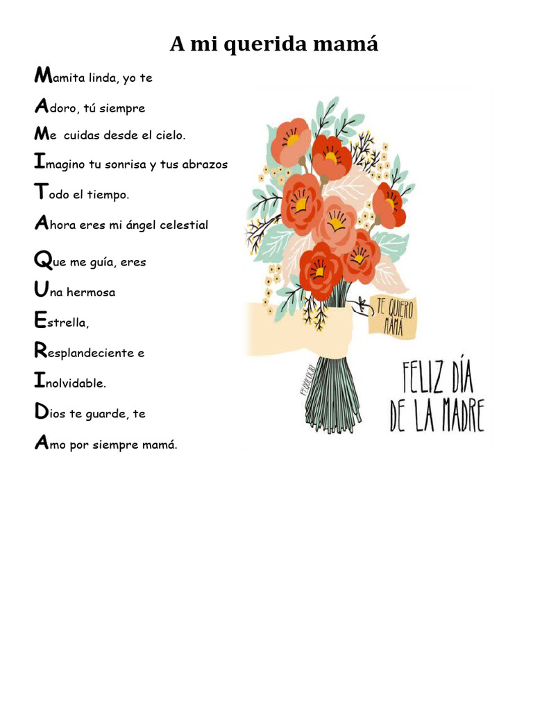 Acróstico a mi mamá | PDF