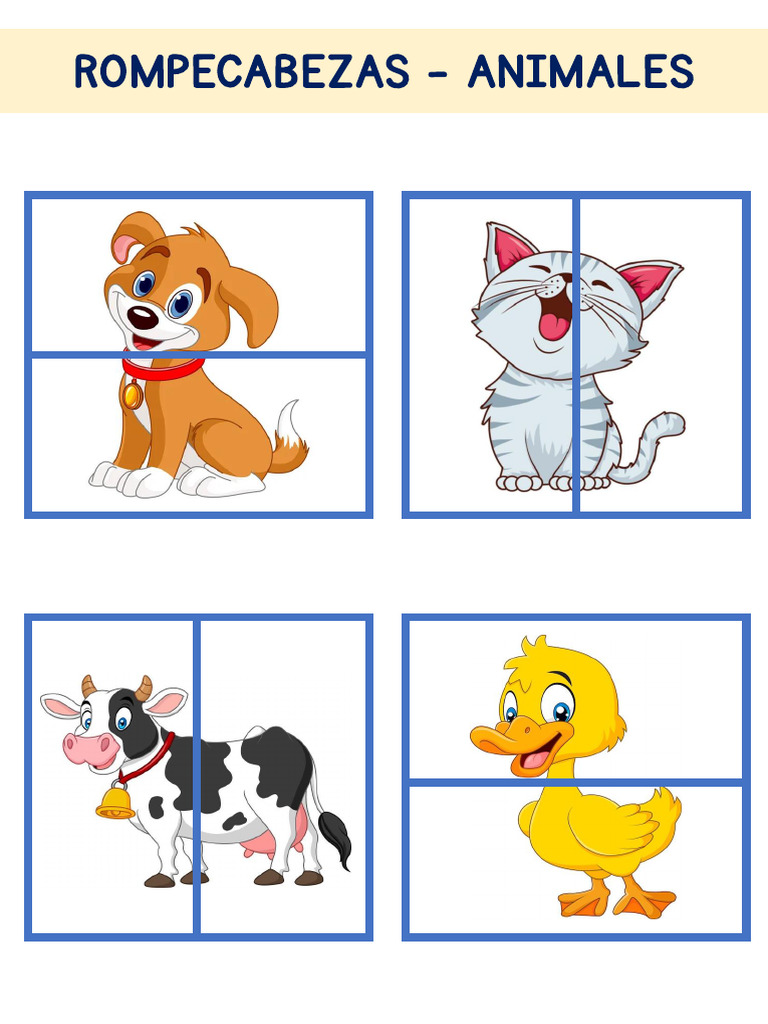 Rompecabezas Animales Miss Pame 1 | PDF