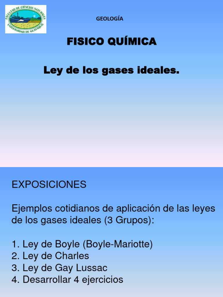 Leyes de Gases Ideales Ejercicios 5-1-2021 | PDF | Métodos y materiales ...