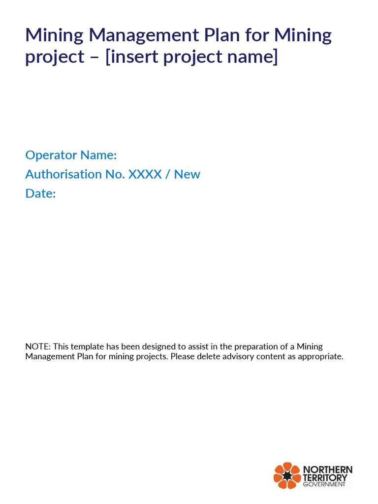 template-preparation-mmp-mining-projects | PDF | Mining | Dam