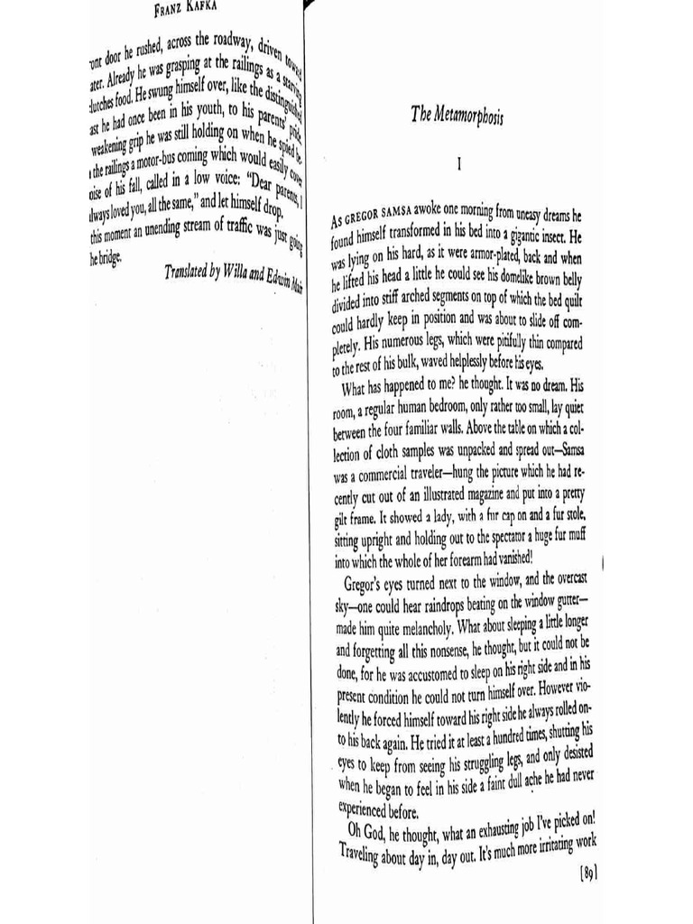 Franz+Kafka+ +the+metamorphosis | PDF
