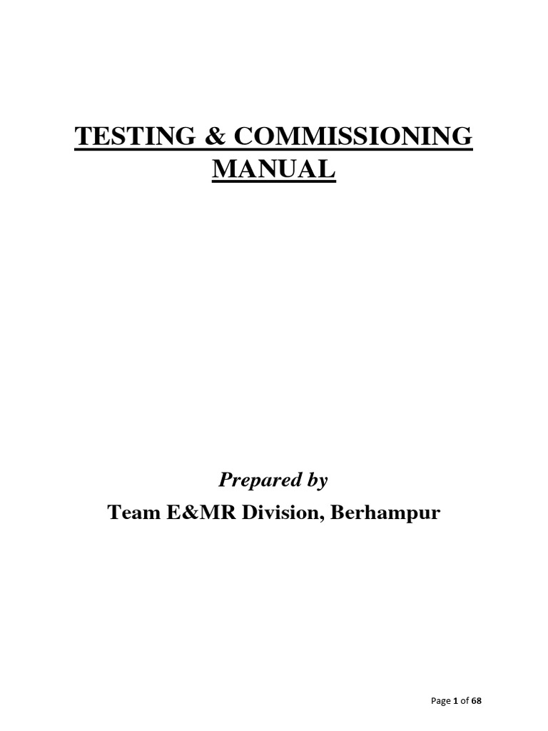 CFT Testing & Commissioning Manual | PDF | Transformer | Insulator ...