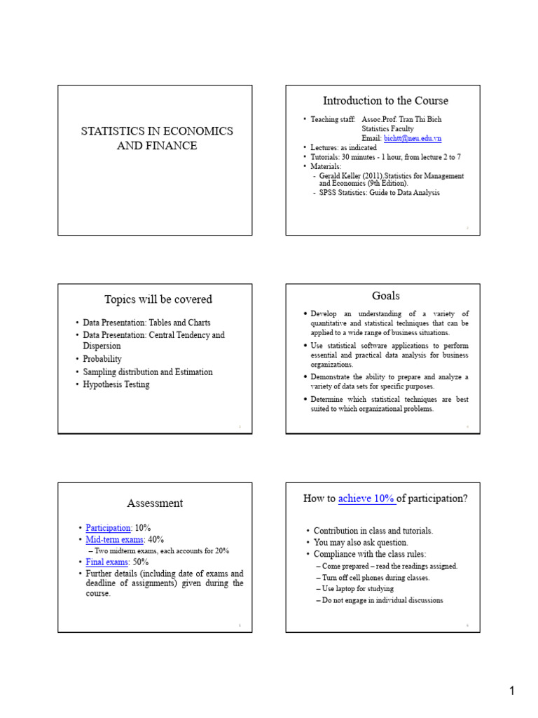 Lecture 1_Introduction | PDF | Level Of Measurement | Statistics