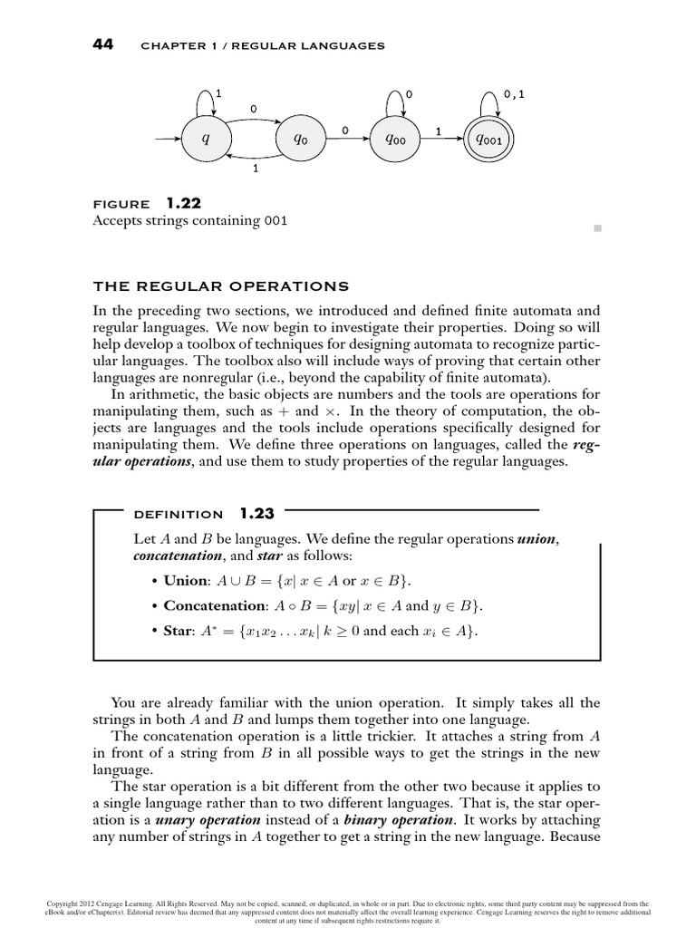 RegularLanguage-TOC Sipser | PDF | Mathematics | Mathematical Logic
